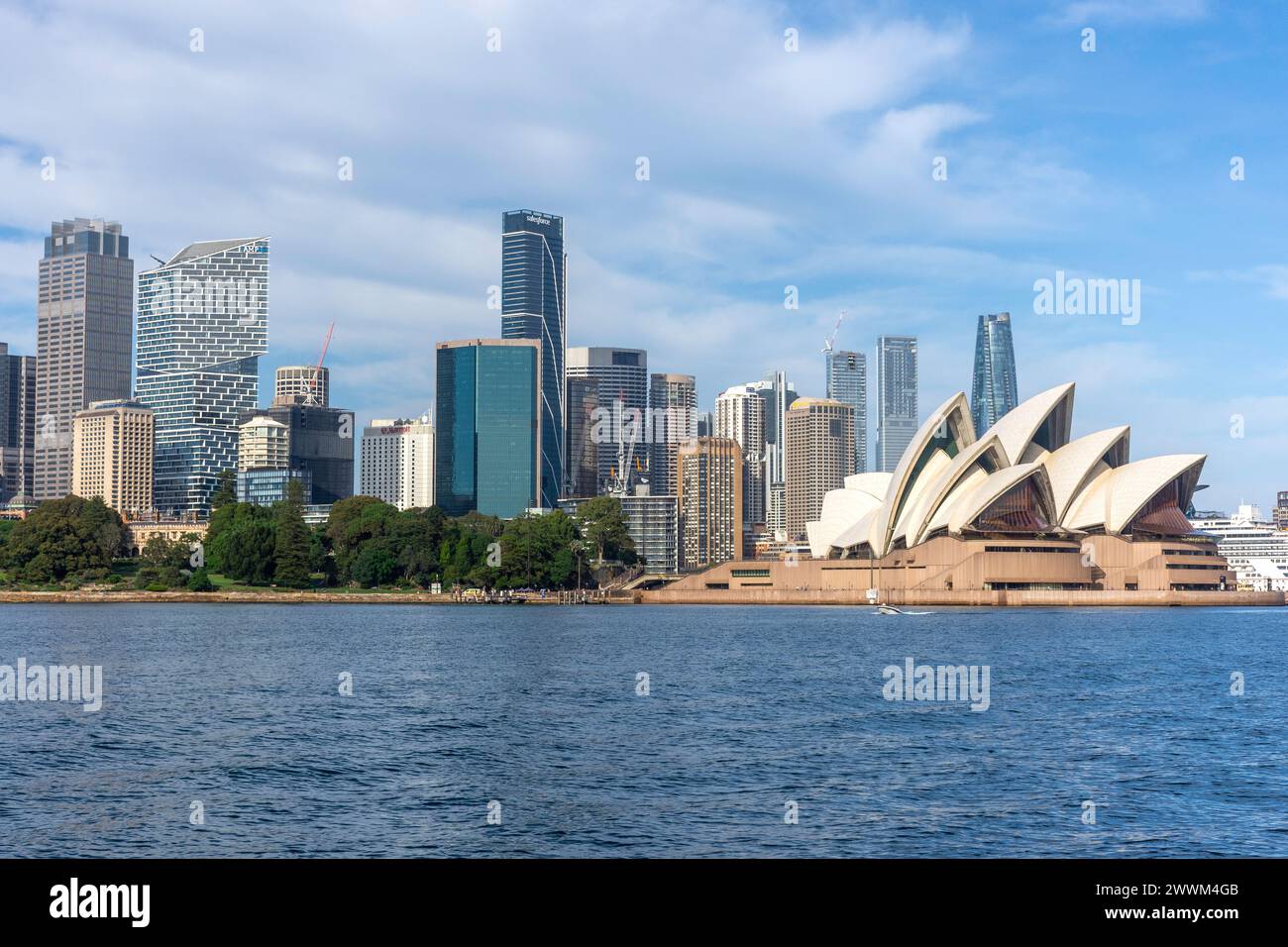 Sydney Business District and Opera House from Sydney Harbour, Sydney ...
