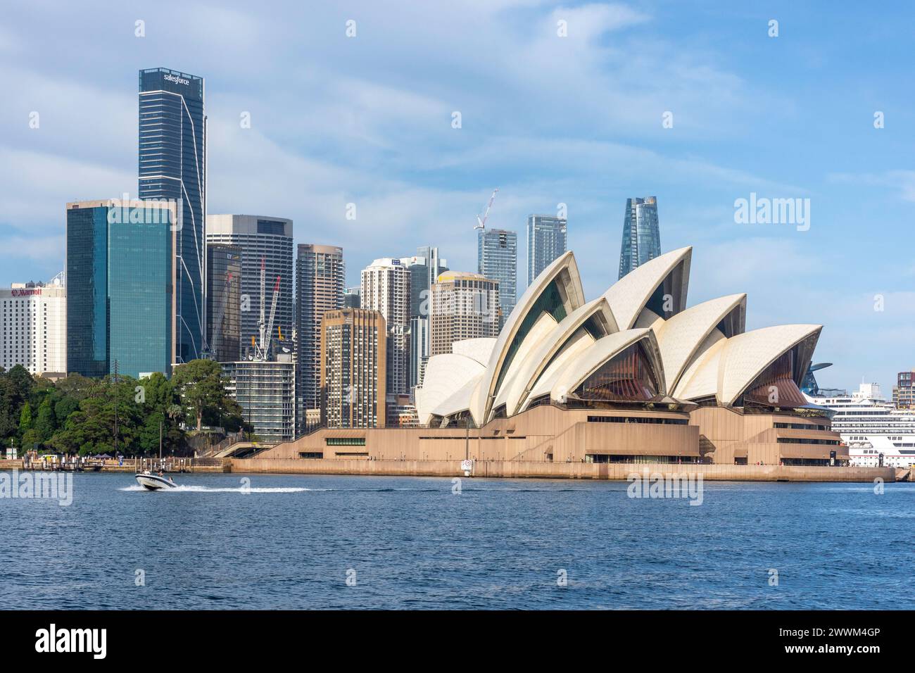 Sydney Business District and Opera House from Sydney Harbour, Sydney ...