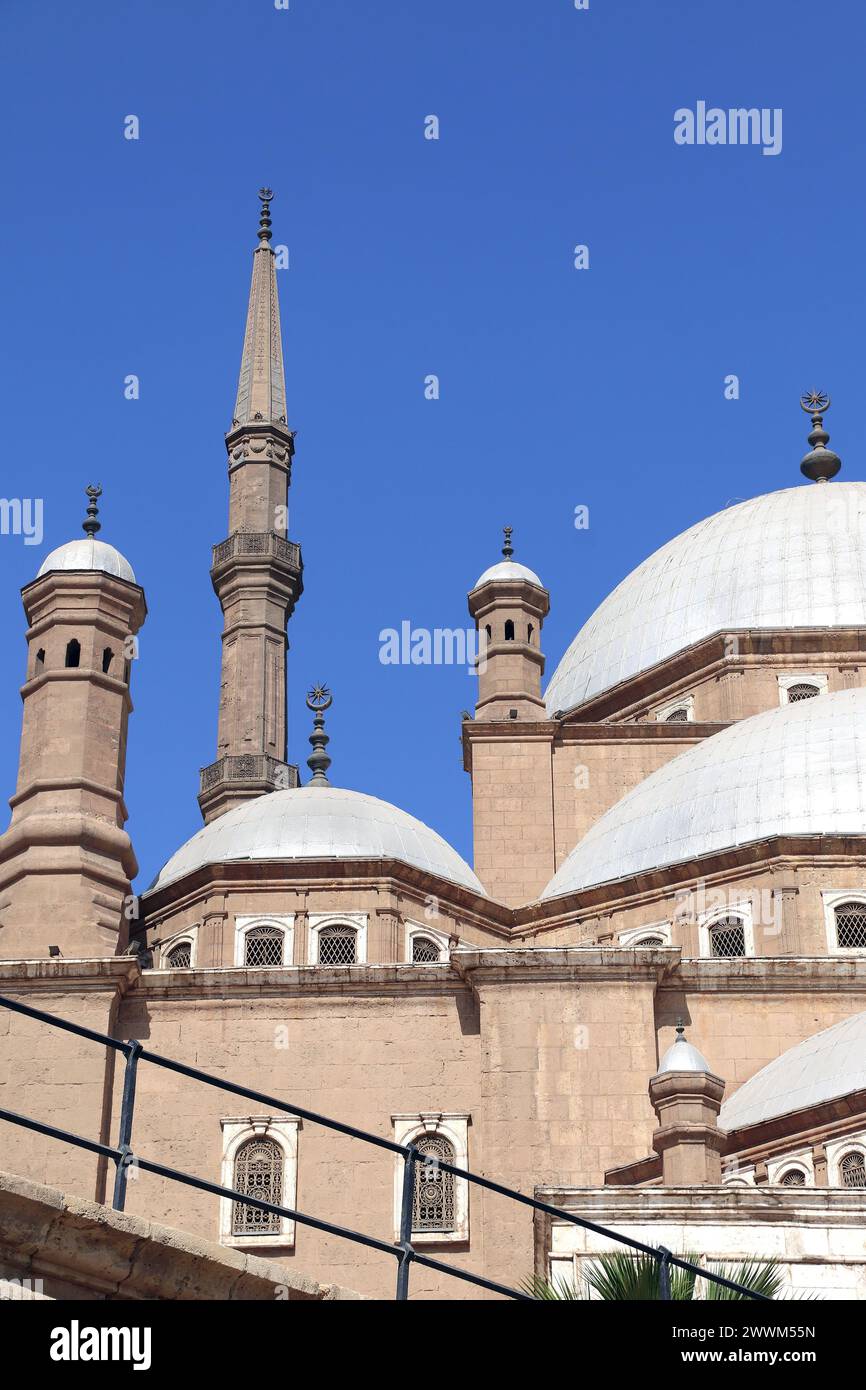 Great Mosque of Muhammad Ali Pasha in ancient Cairo Citadel, Egypt ...