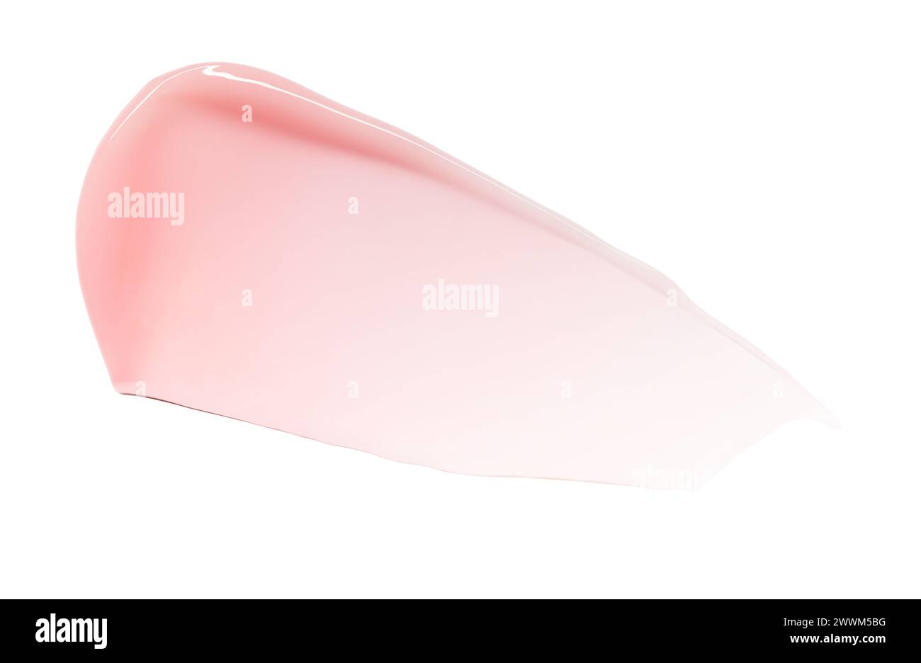 Pink moisturizer gel texture stroke isolated on white background ...