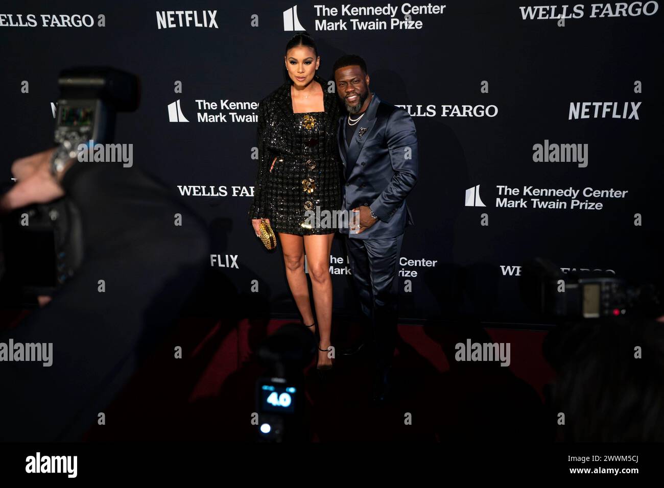 Eniko Hart and Kevin Hart attend the 25th Annual Mark Twain Prize For American Humor at The ...