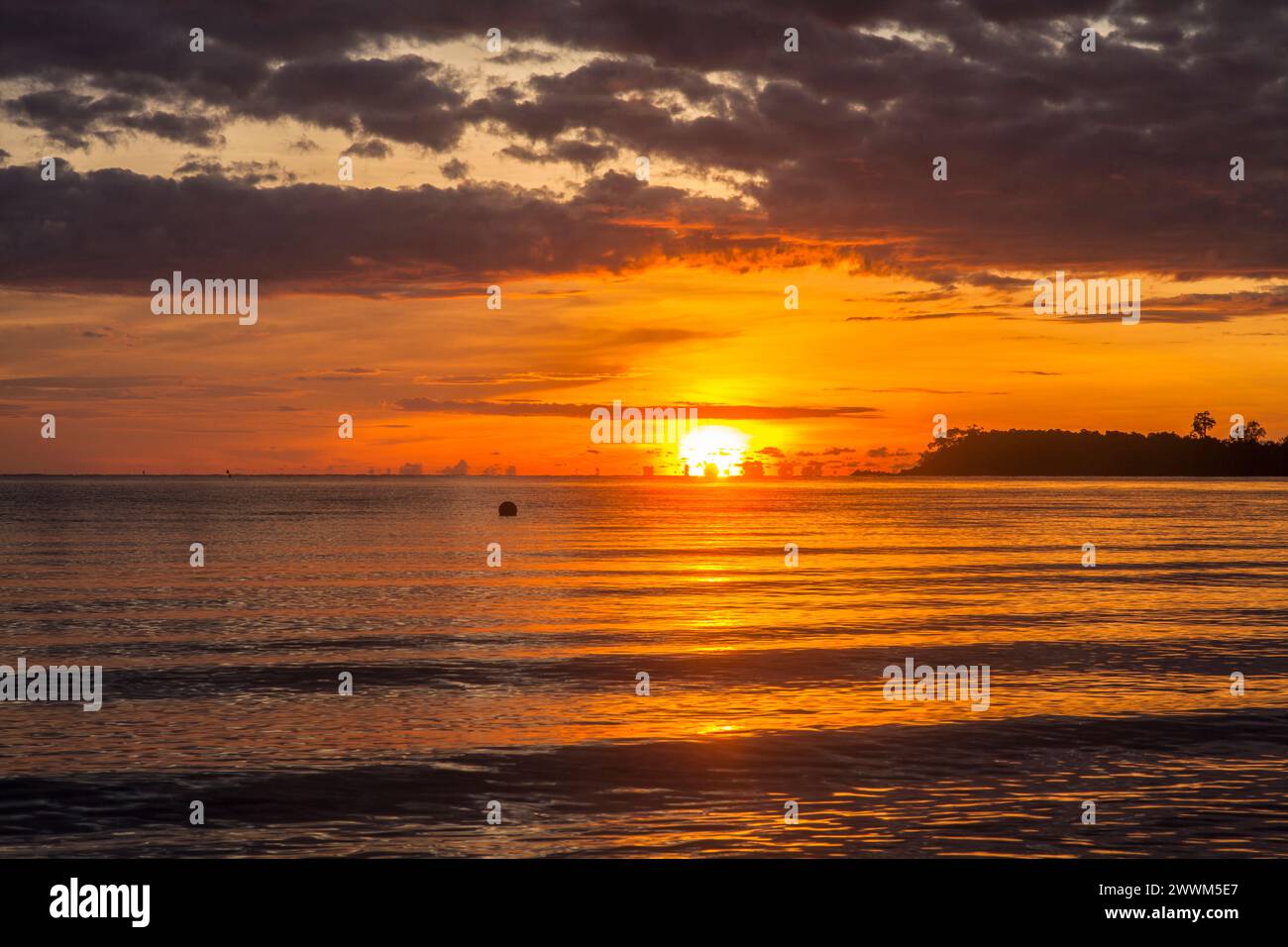 Sunset looking over beach Stock Photo - Alamy