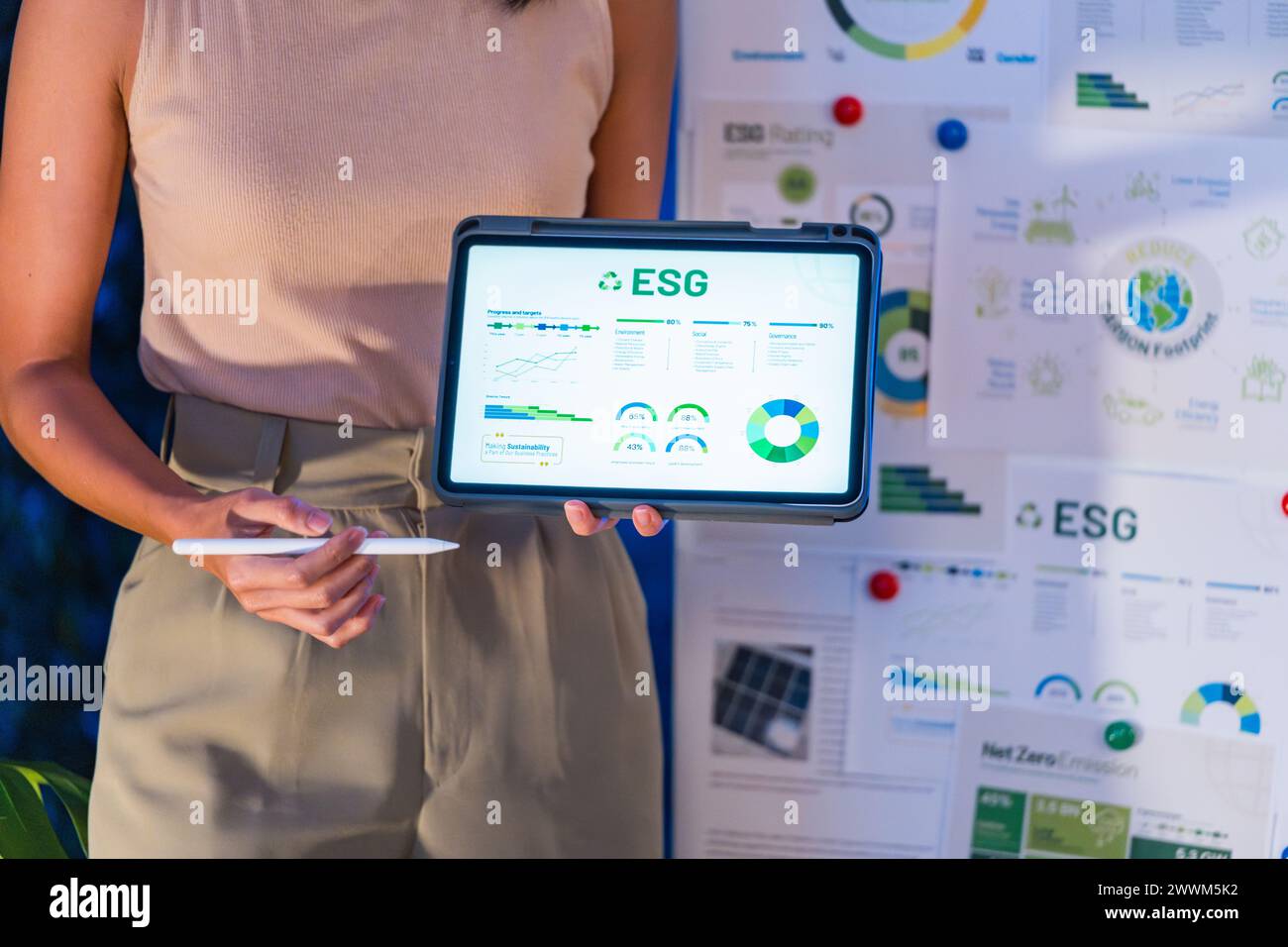 diversity team presentation about ESG (environment,socail,governance) sustainability business ...