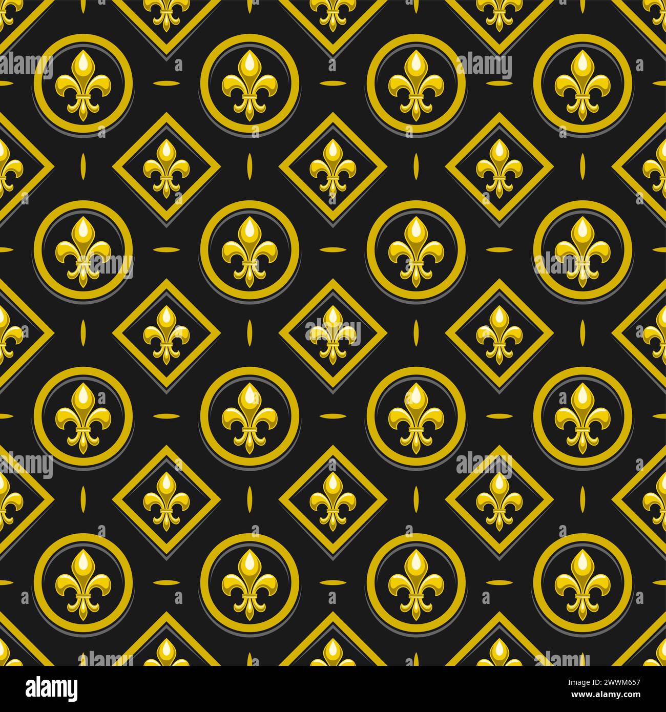 Vector Fleur de Lis Seamless Pattern, repeating background with ...