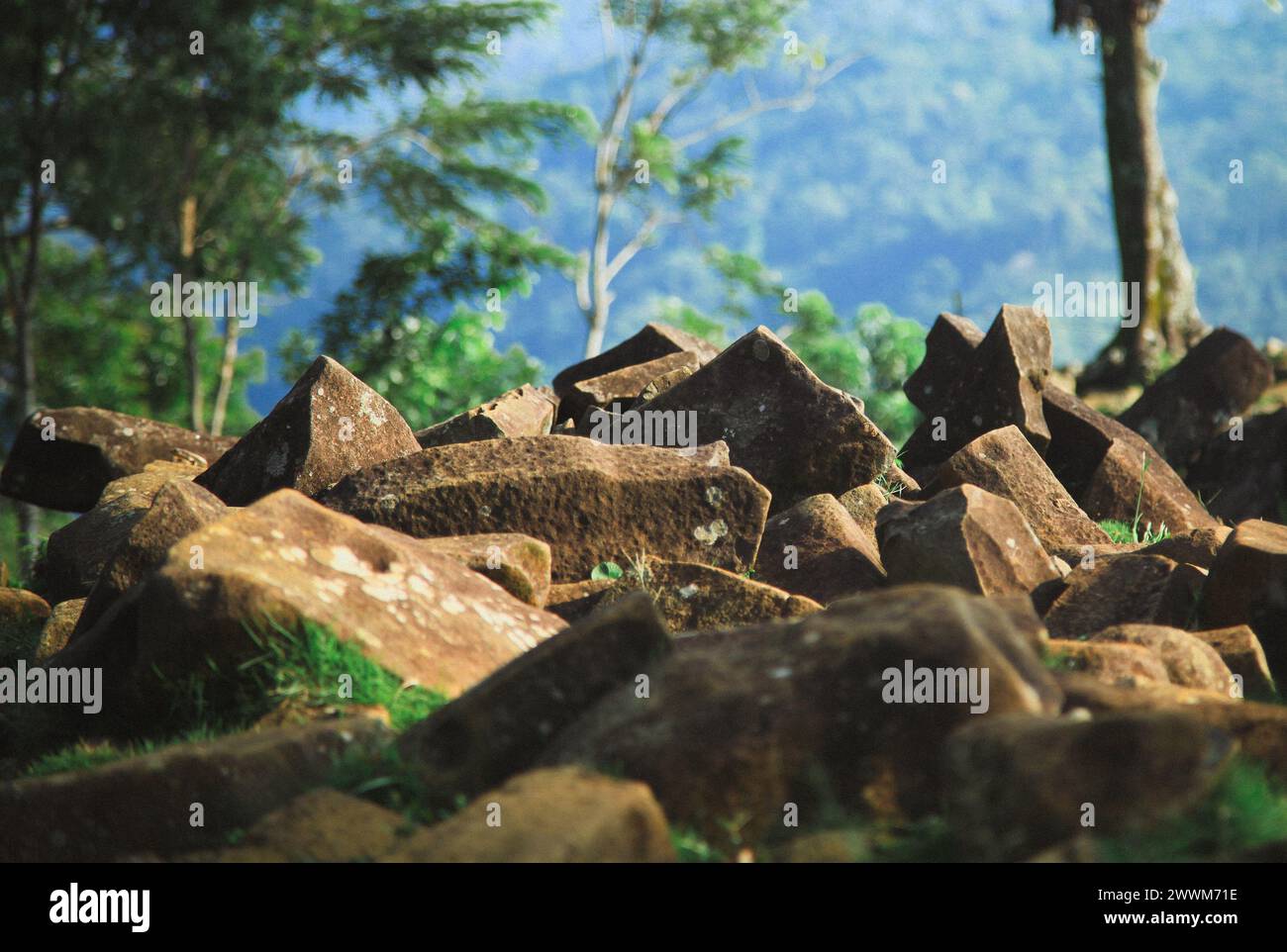 The megalithic site, Gunung Padang, Indonesia Stock Photo - Alamy