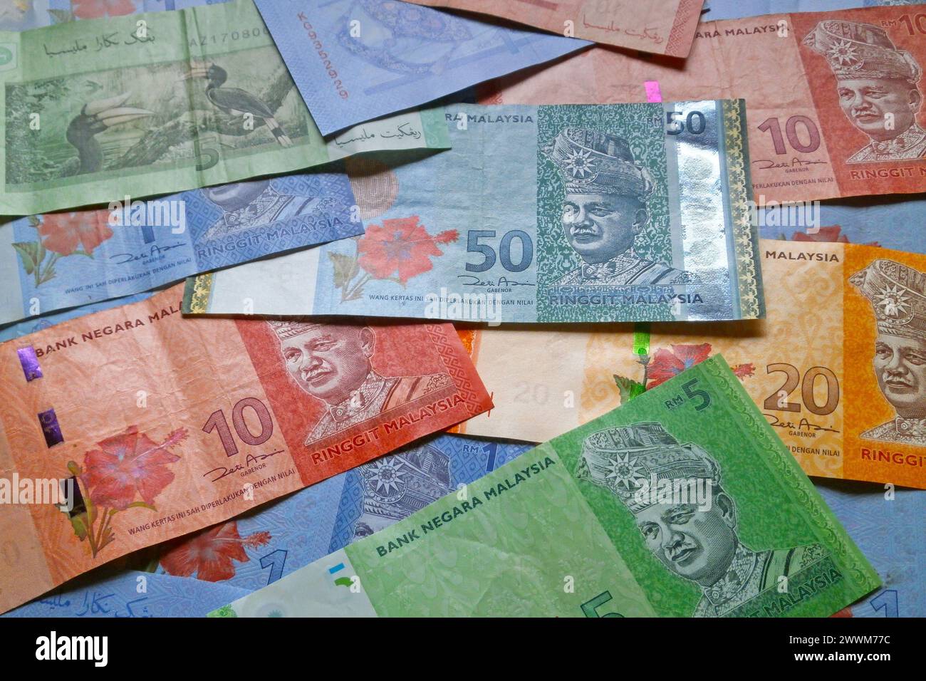 Stack of Malaysian ringgit banknotes as background Stock Photo - Alamy