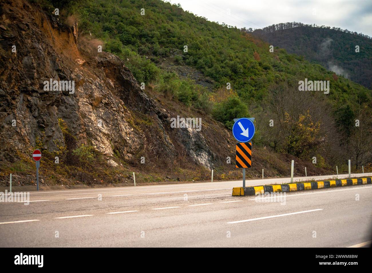 Detailed asphalt road profile: A close-up view showcasing the texture ...