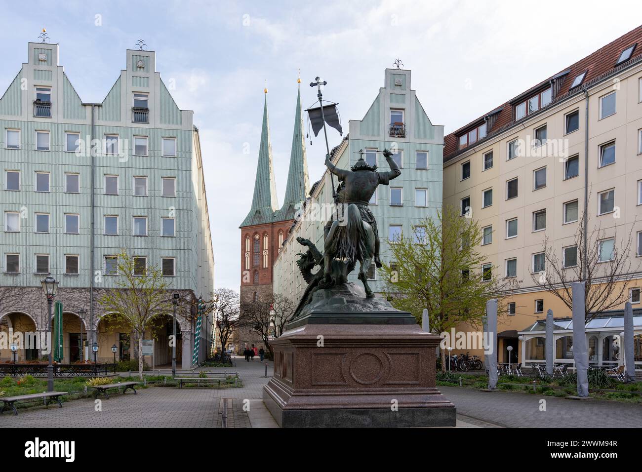 Facades of ancient houses in the European city of Berlin. Ancient ...