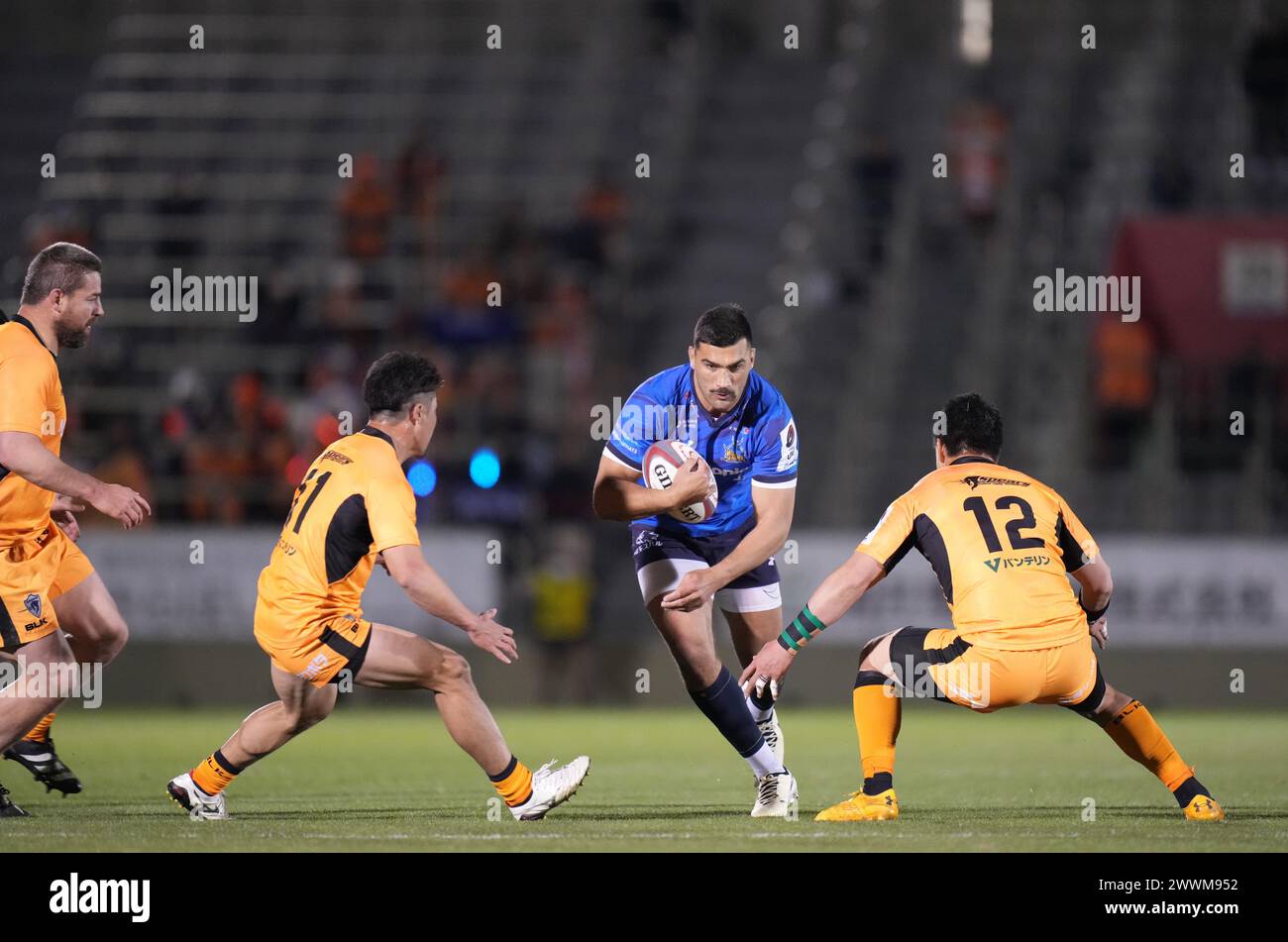 Wild Knights' Damian De Allende during the 2023-24 Japan Rugby League ...