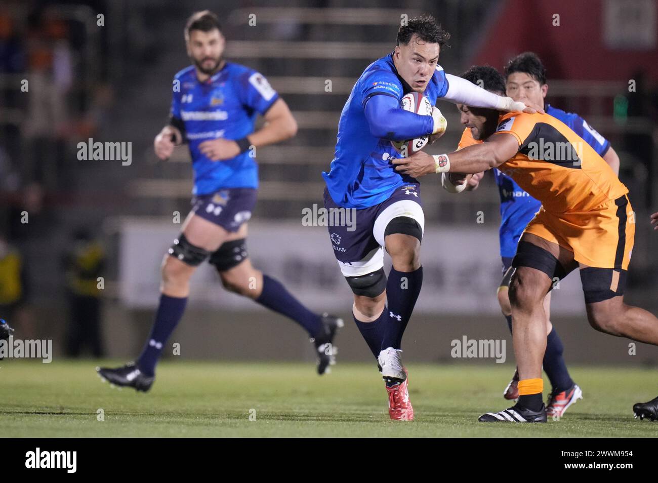 Wild Knights' Ben Gunter during the 2023-24 Japan Rugby League One ...