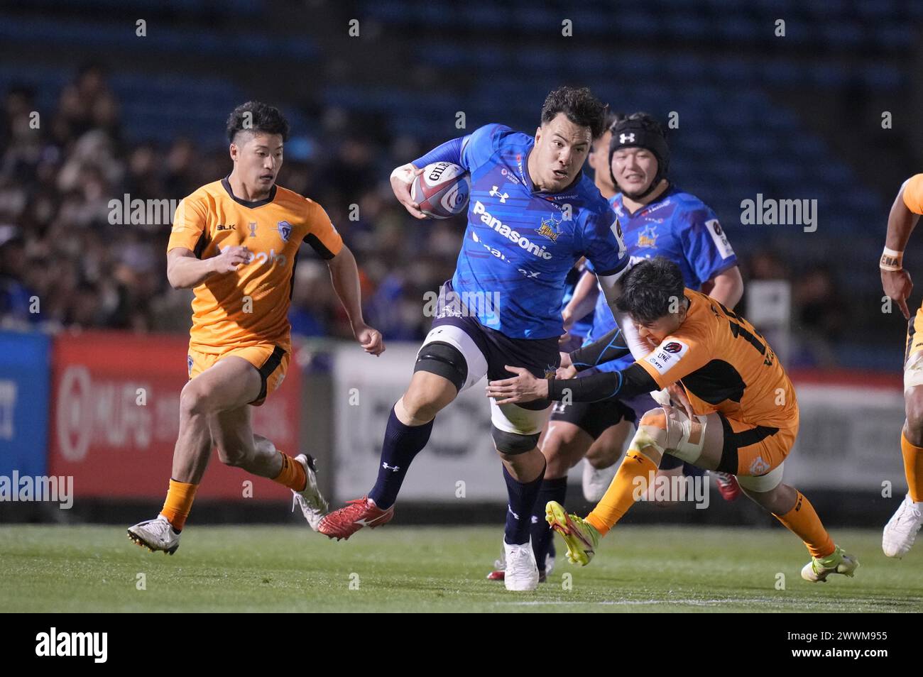 Wild Knights' Ben Gunter during the 2023-24 Japan Rugby League One ...