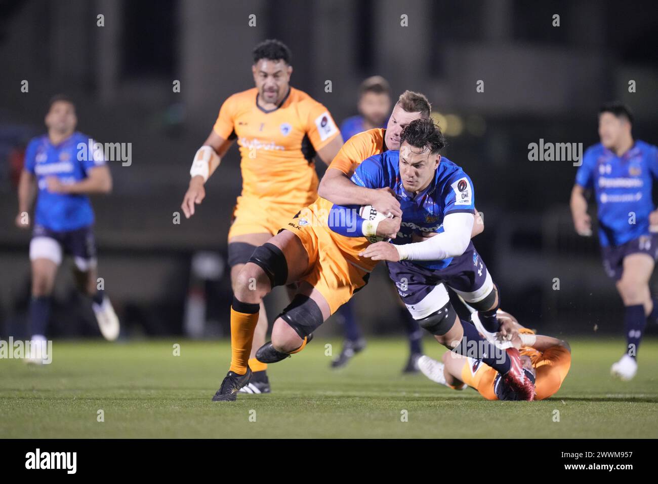 Wild Knights' Ben Gunter during the 2023-24 Japan Rugby League One ...