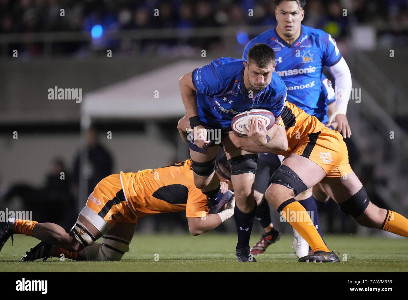 Wild Knights' Liam Mitchell during the 2023-24 Japan Rugby League One ...