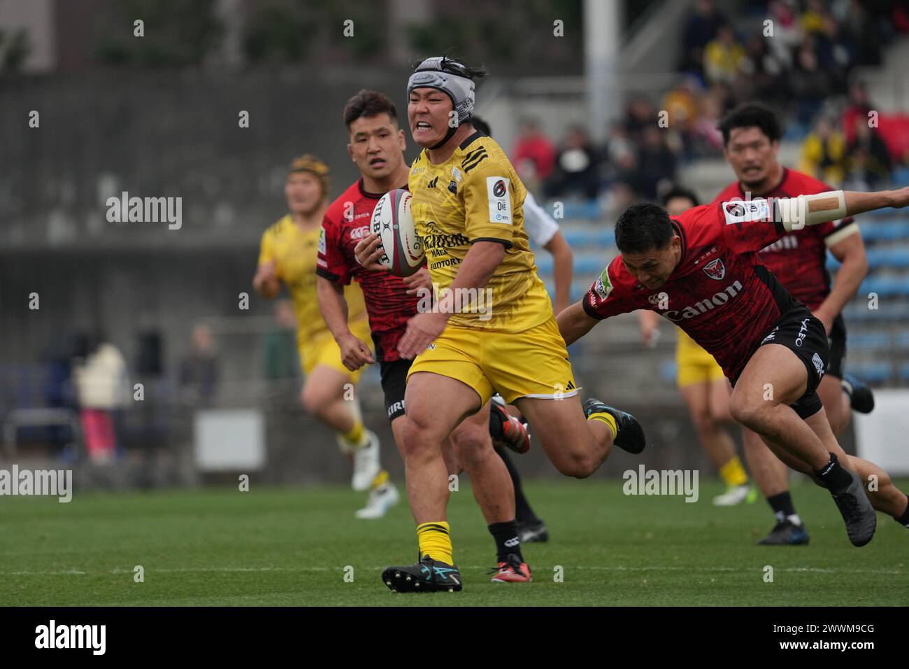 Sungoliath's Kai Yamamoto during the 2023-24 Japan Rugby League One ...