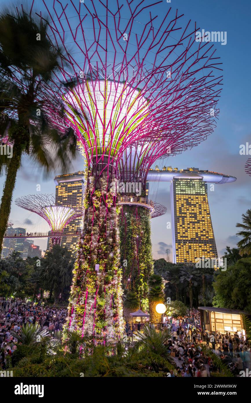Singapore 25. February 2024 : Gardens by the Bay with the Super Trees ...