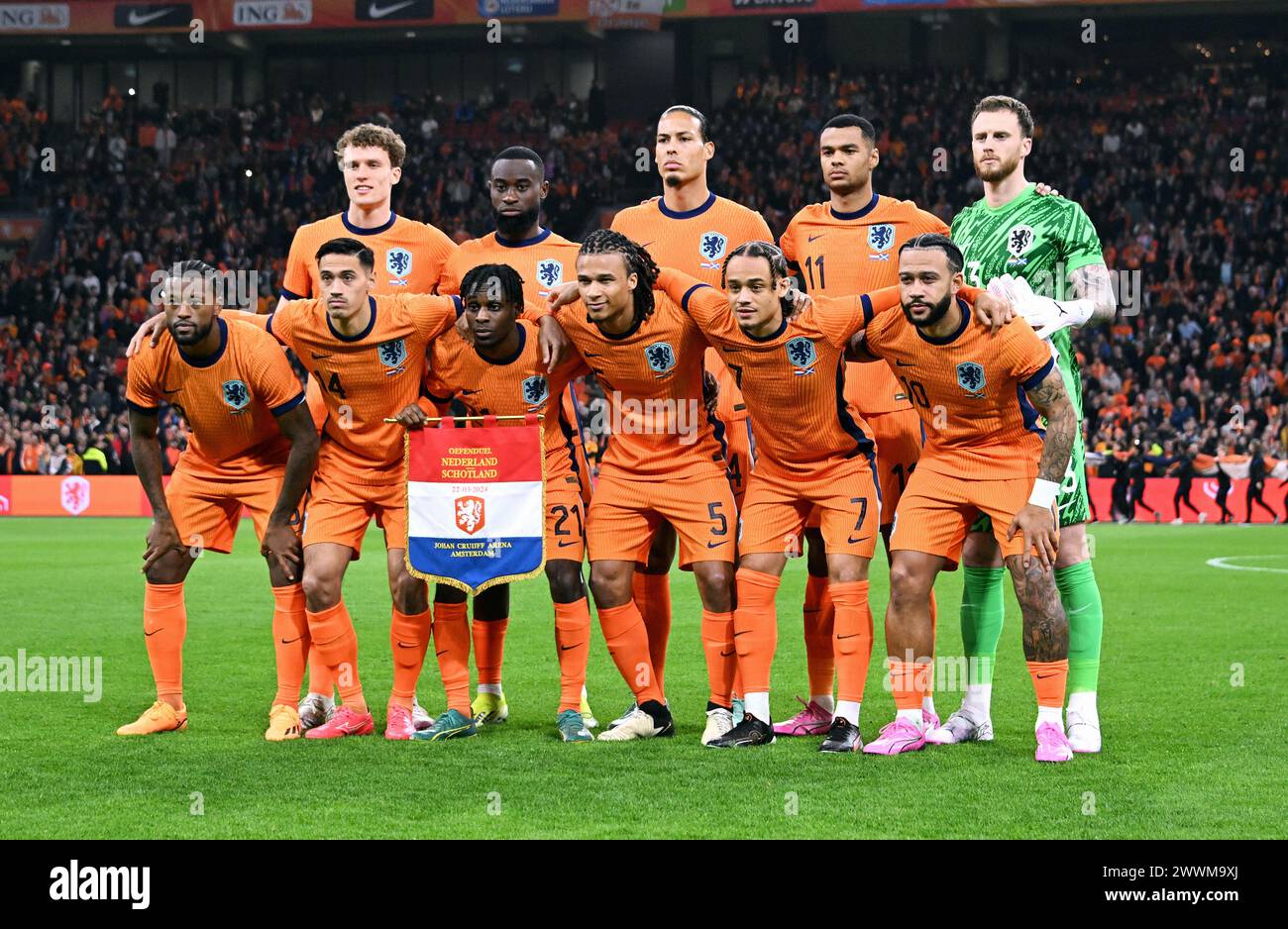 Football, international match, friendly match for Euro 2024, Amsterdam ...
