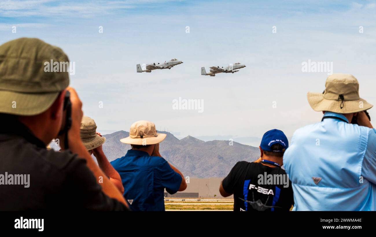Two U.S. Air Force A-10 Thunderbolt IIs, assigned to the A-10 ...