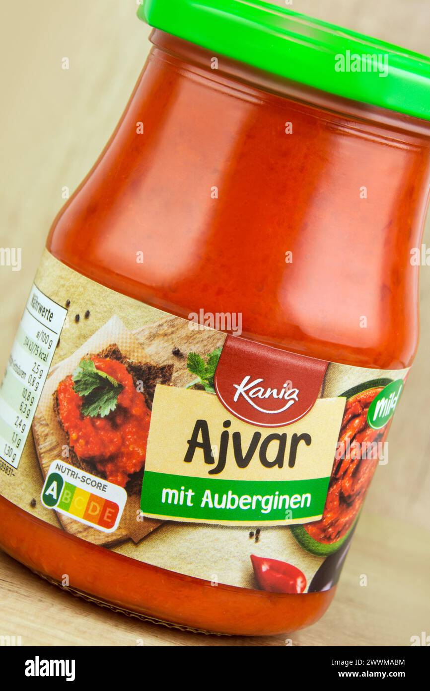 Hamburg, Germany - March 12 2024: German Ajvar mild Kania Stock Photo ...