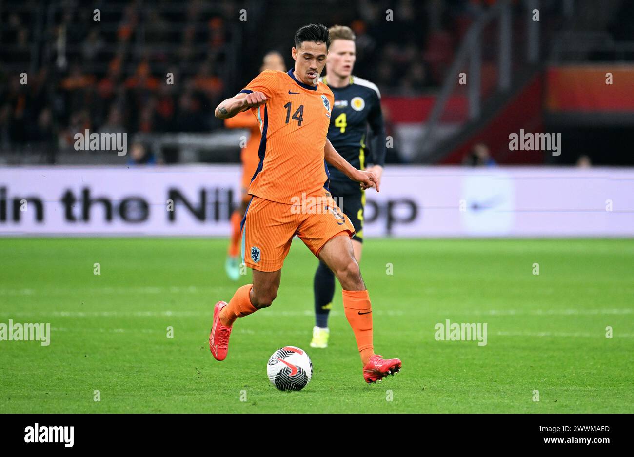 Football, international match, friendly match for Euro 2024, Amsterdam ...