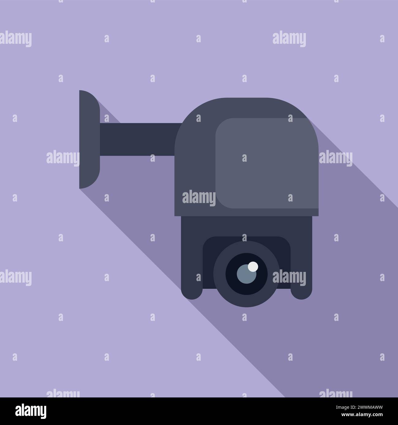 Security indoor camera icon flat vector. Key locker. Fintech safety ...