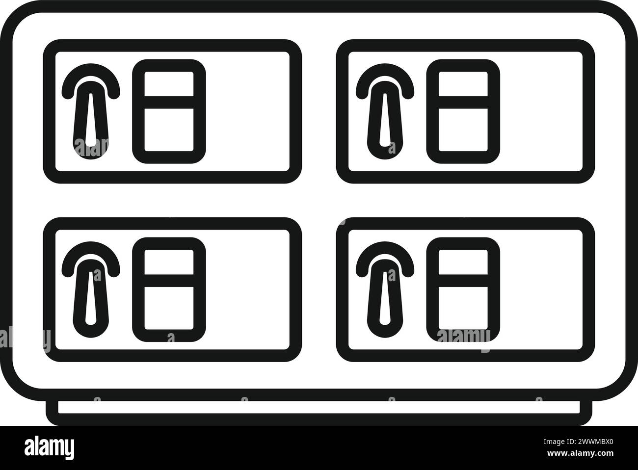 Deposit digital room box icon outline vector. Bank security room. Cash ...