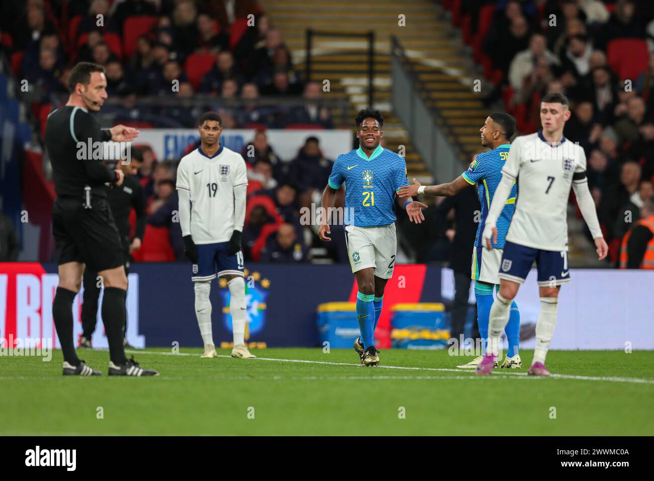 Endrick of Brazil - England v Brazil, International Friendly, Wembley ...