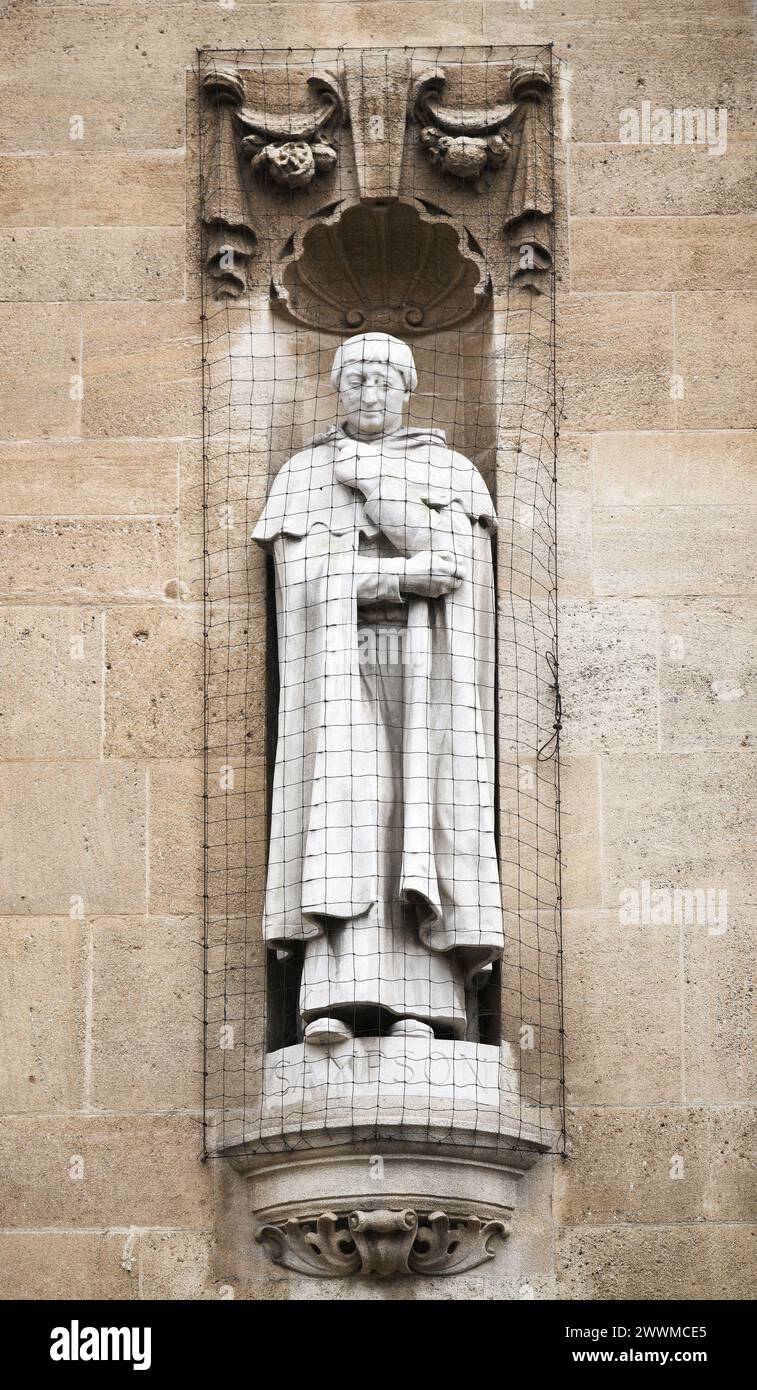 Statue, of Henry Sampson (1449–1476), provost of Oriel College, on an ...