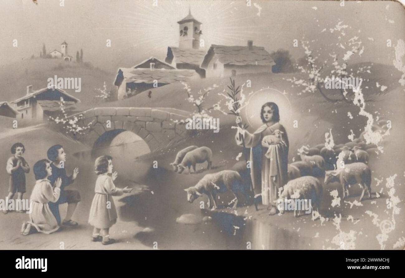 vintage holy card child Jesus 1900s Additional-Rights-Clearences-Not ...