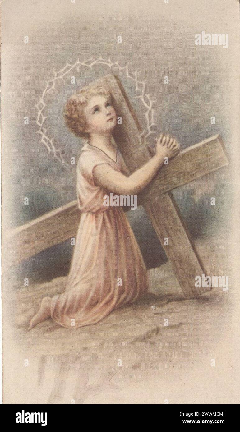 vintage holy card child Jesus 1900s Additional-Rights-Clearences-Not ...