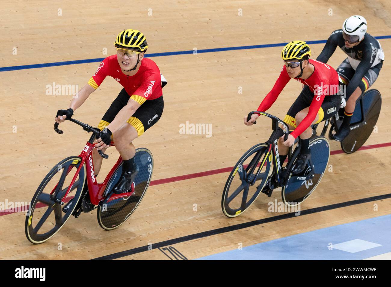 Rio De Janeiro, Brazil. 24th Mar, 2024. Liang Weicong (L) and Li ...