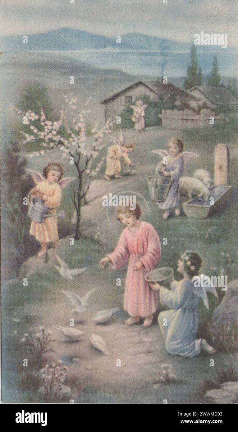 vintage holy card child Jesus 1900s Additional-Rights-Clearences-Not ...