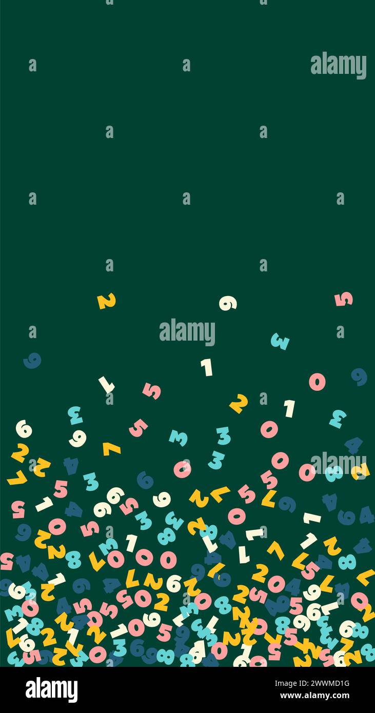 Falling pastel numbers. Math study concept with flying digits. Worthy ...