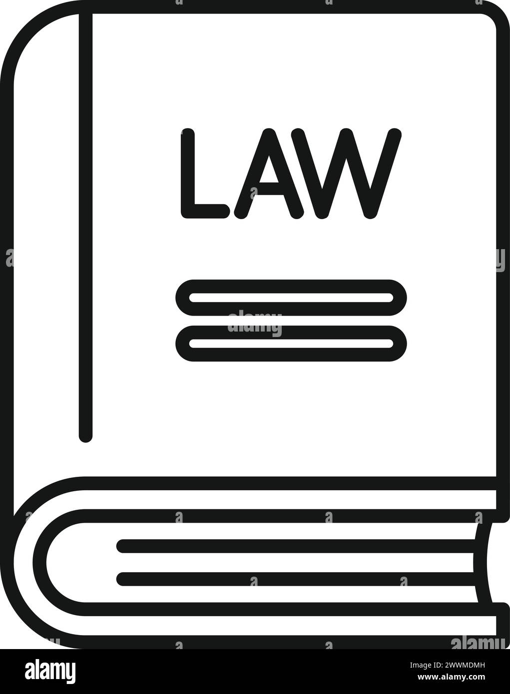 Law book icon outline vector. Regulated products safety. Policy search ...