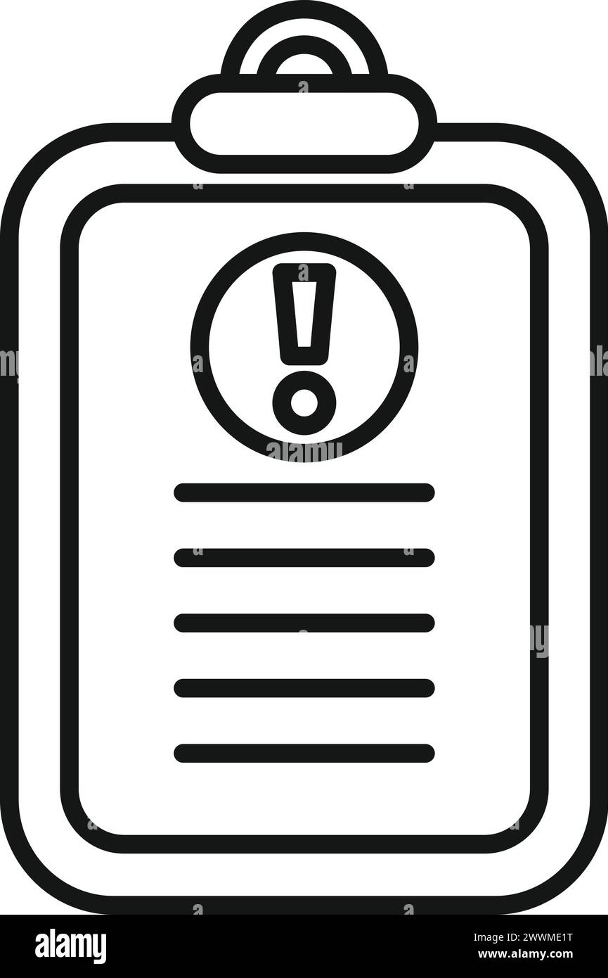 Clipboard access icon outline vector. Rule policy search. Avoid test ...