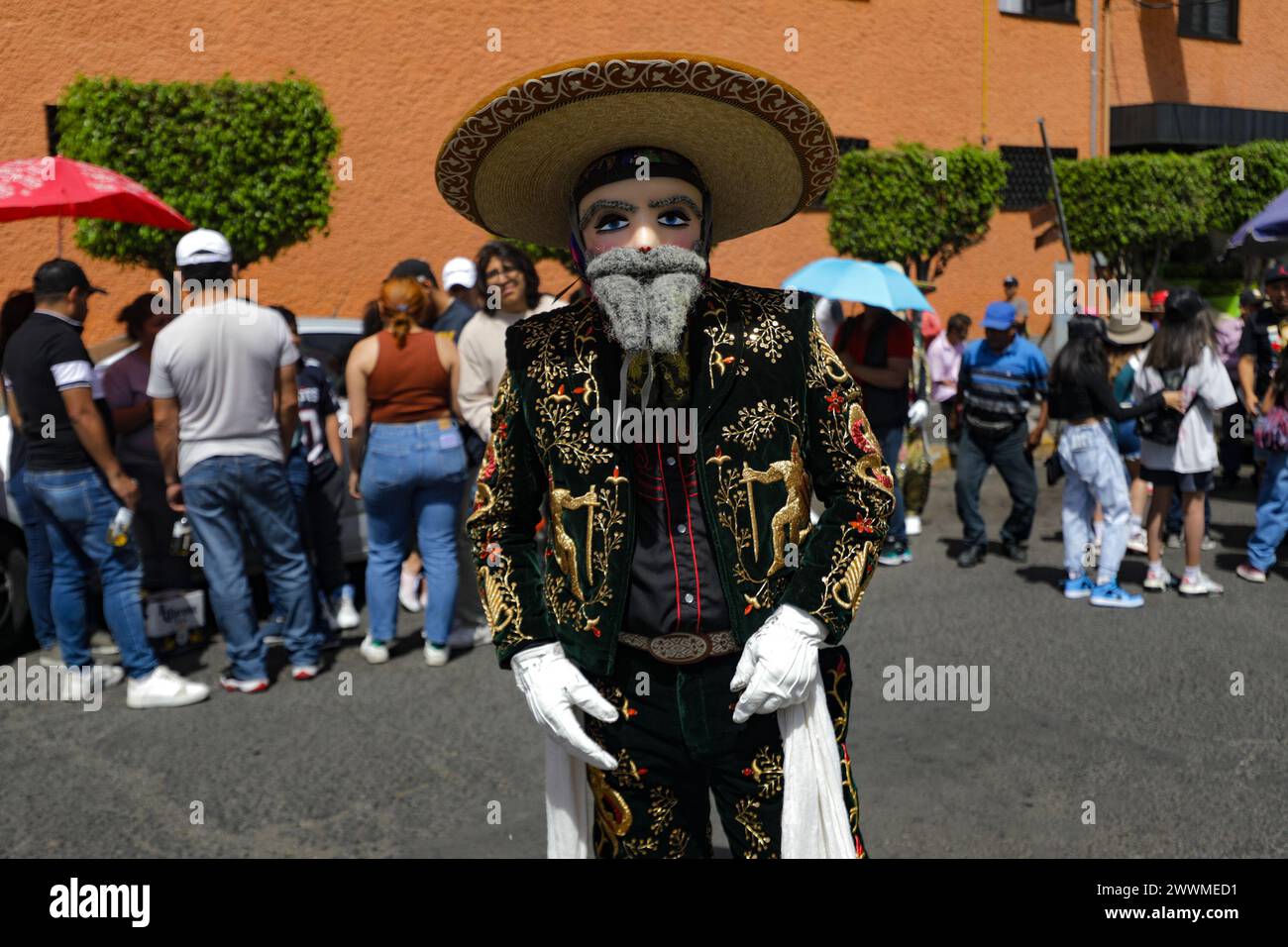 Non Exclusive: March 24, 2024, Mexico City, Mexico: A person dressed as ...