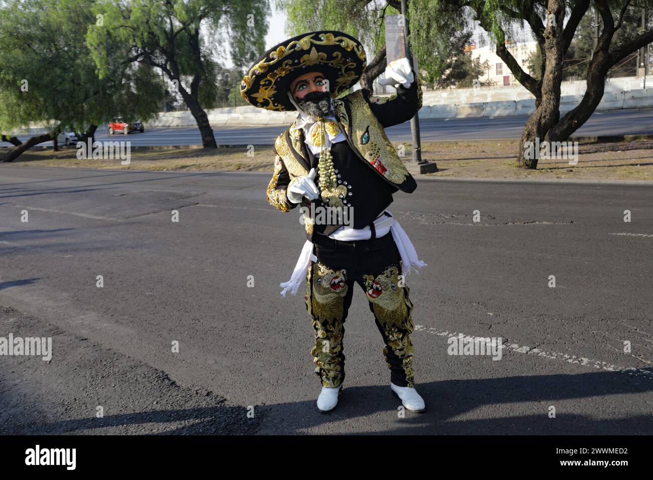 Non Exclusive: March 24, 2024, Mexico City, Mexico: A person dressed as ...