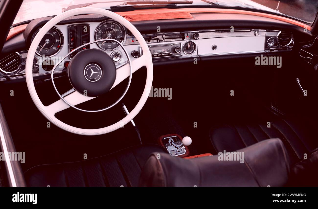 An interior of a Mercedes Benz vehicle Stock Photo - Alamy