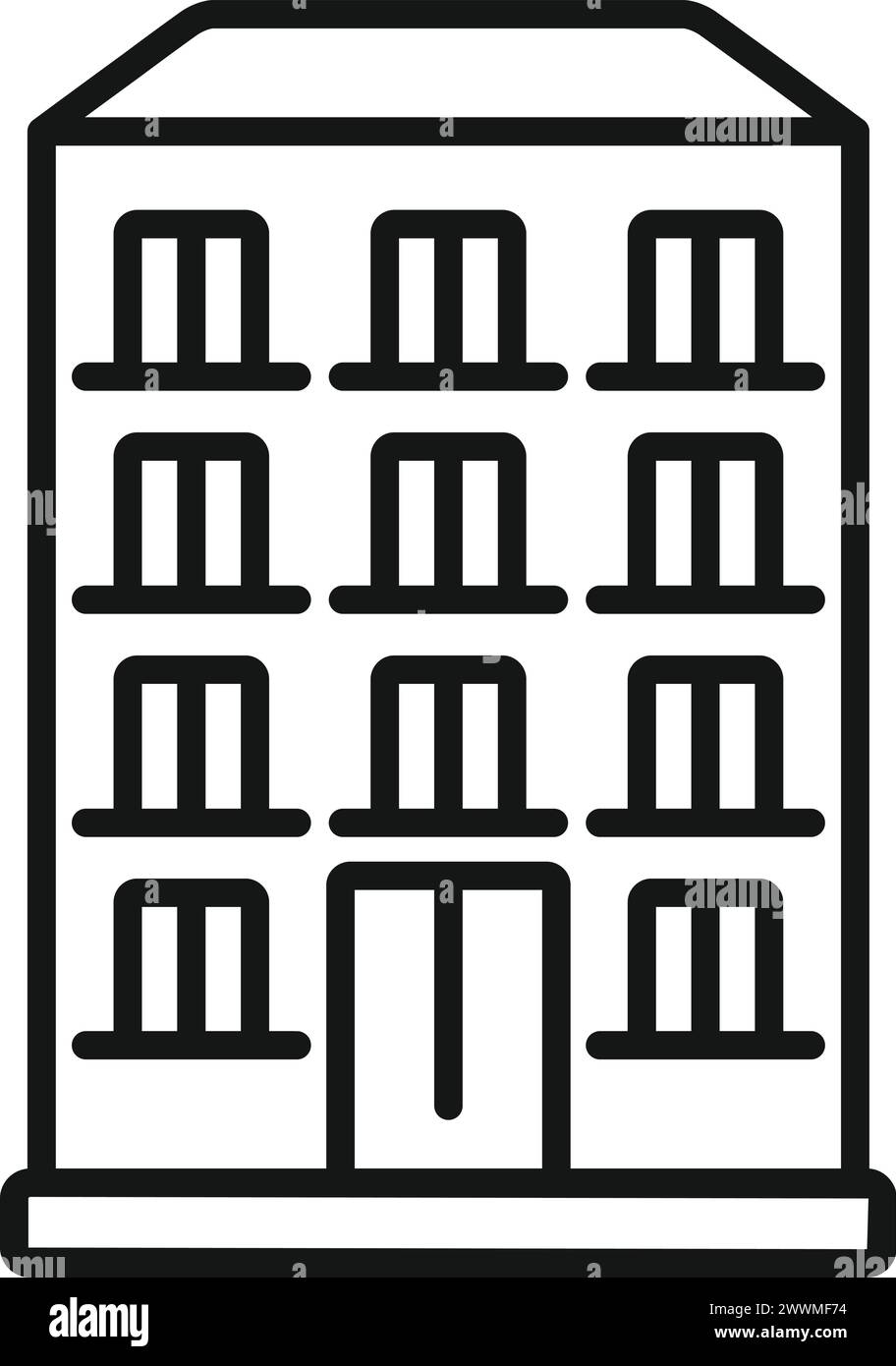 Design multistory building icon outline vector. Area city plan. Small ...