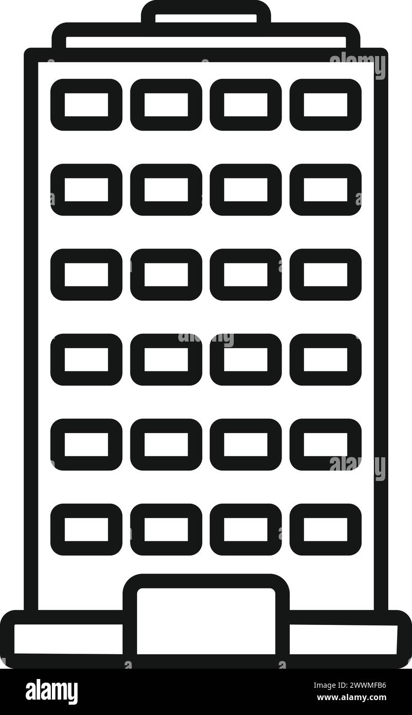 Area multistory building icon outline vector. Exterior area plan ...