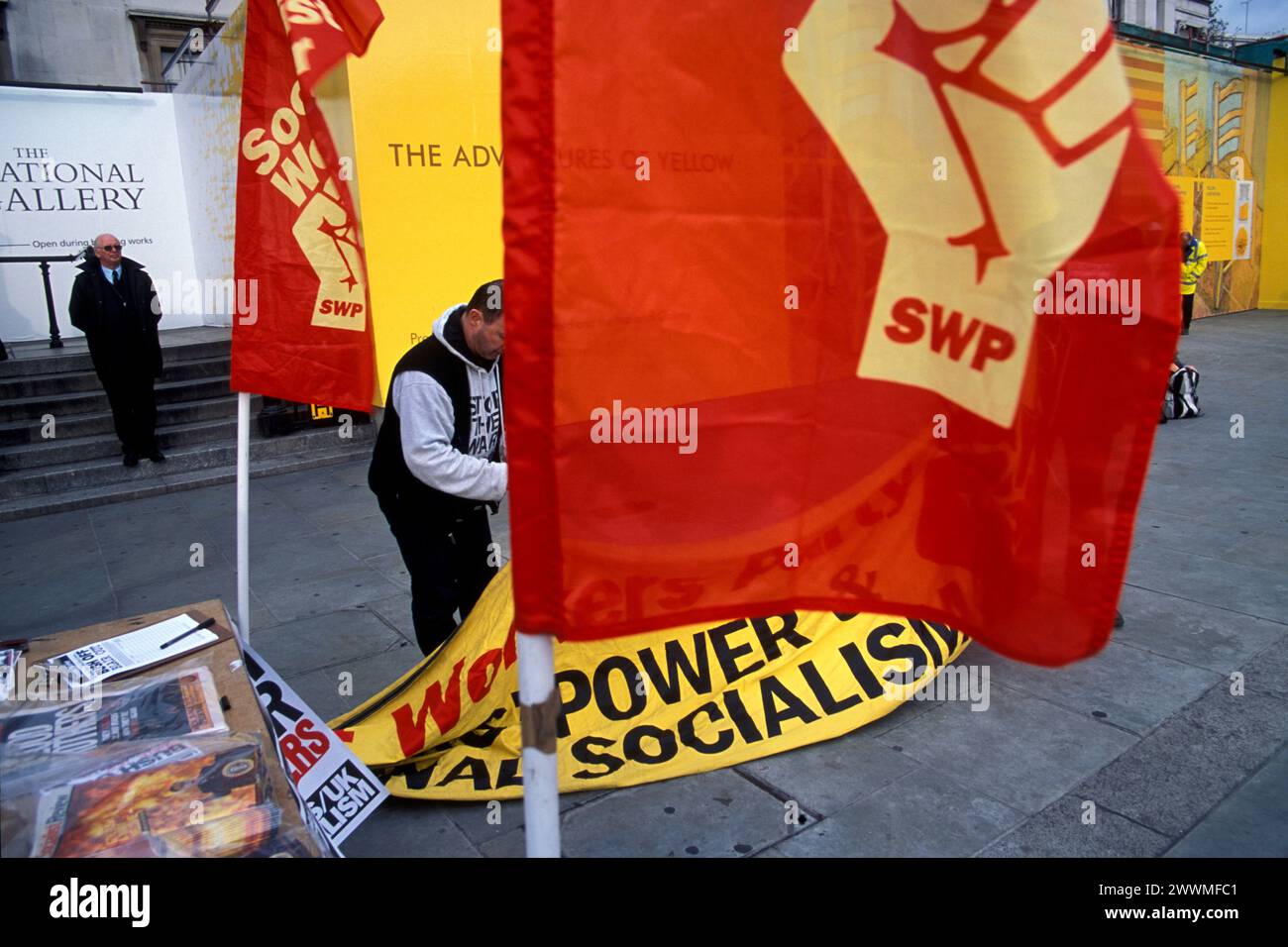 London Protest flag Stock Photo - Alamy