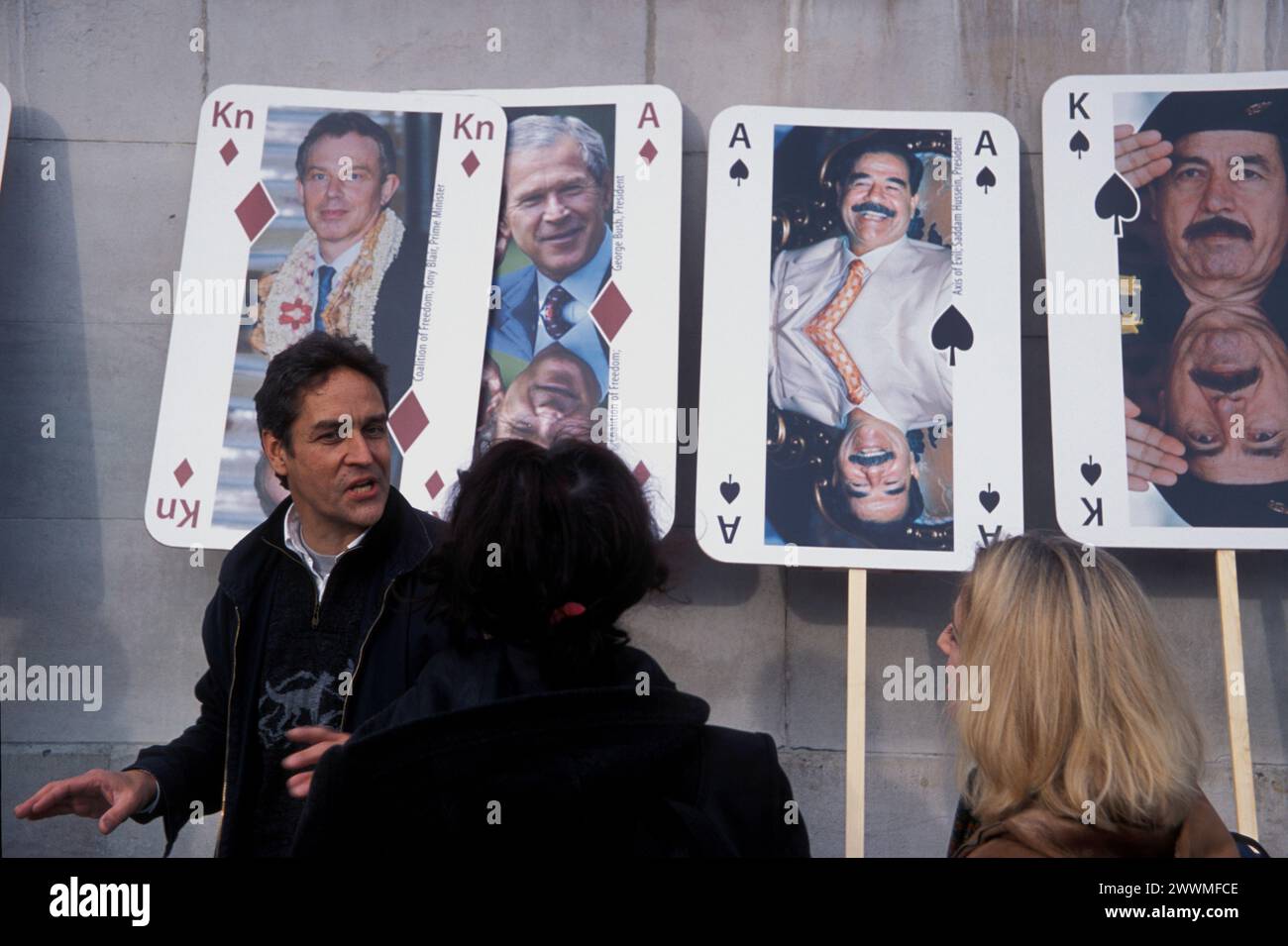 London Protest terrorist cards Stock Photo - Alamy