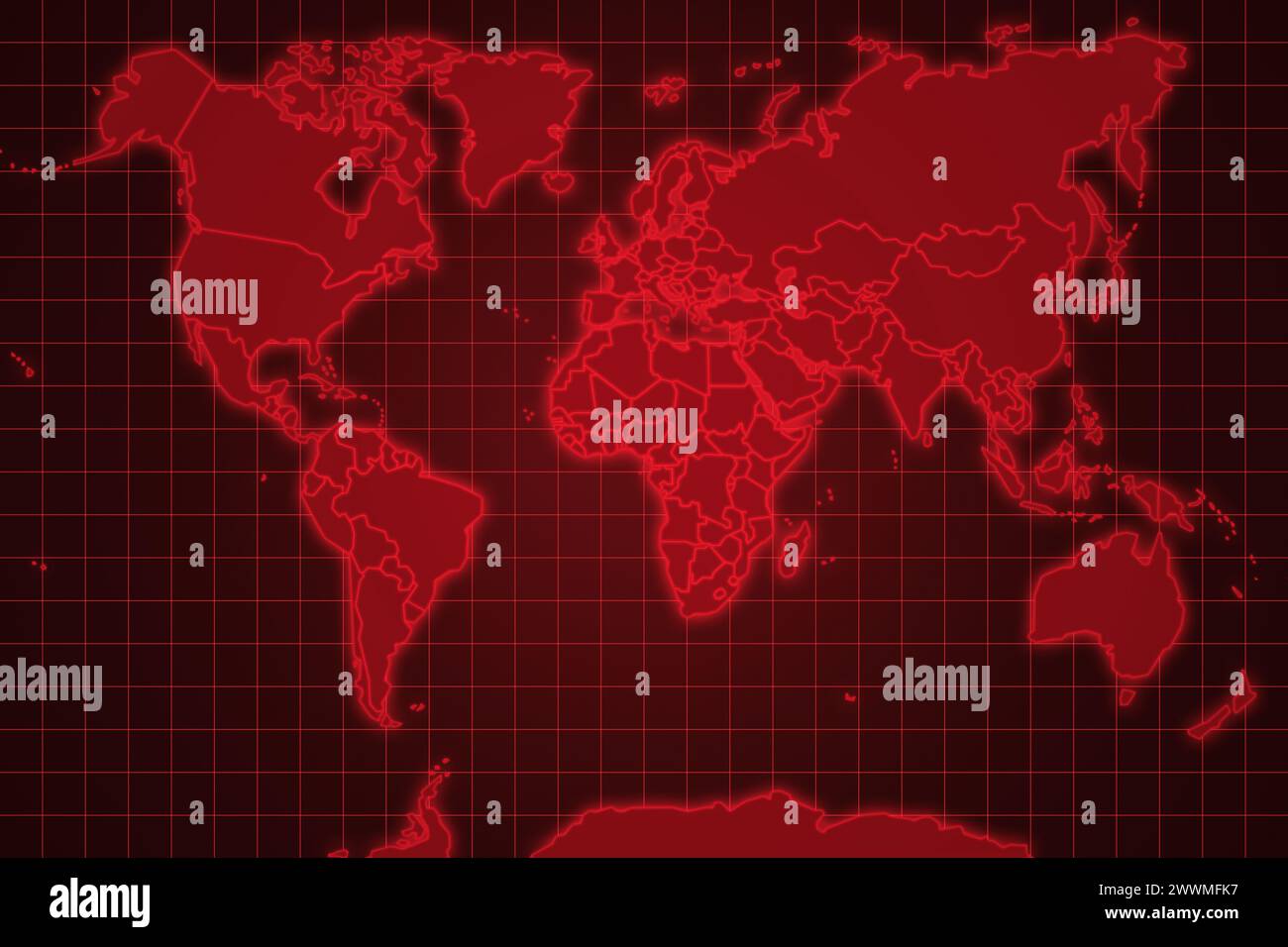 Red world map hi-res stock photography and images - Alamy