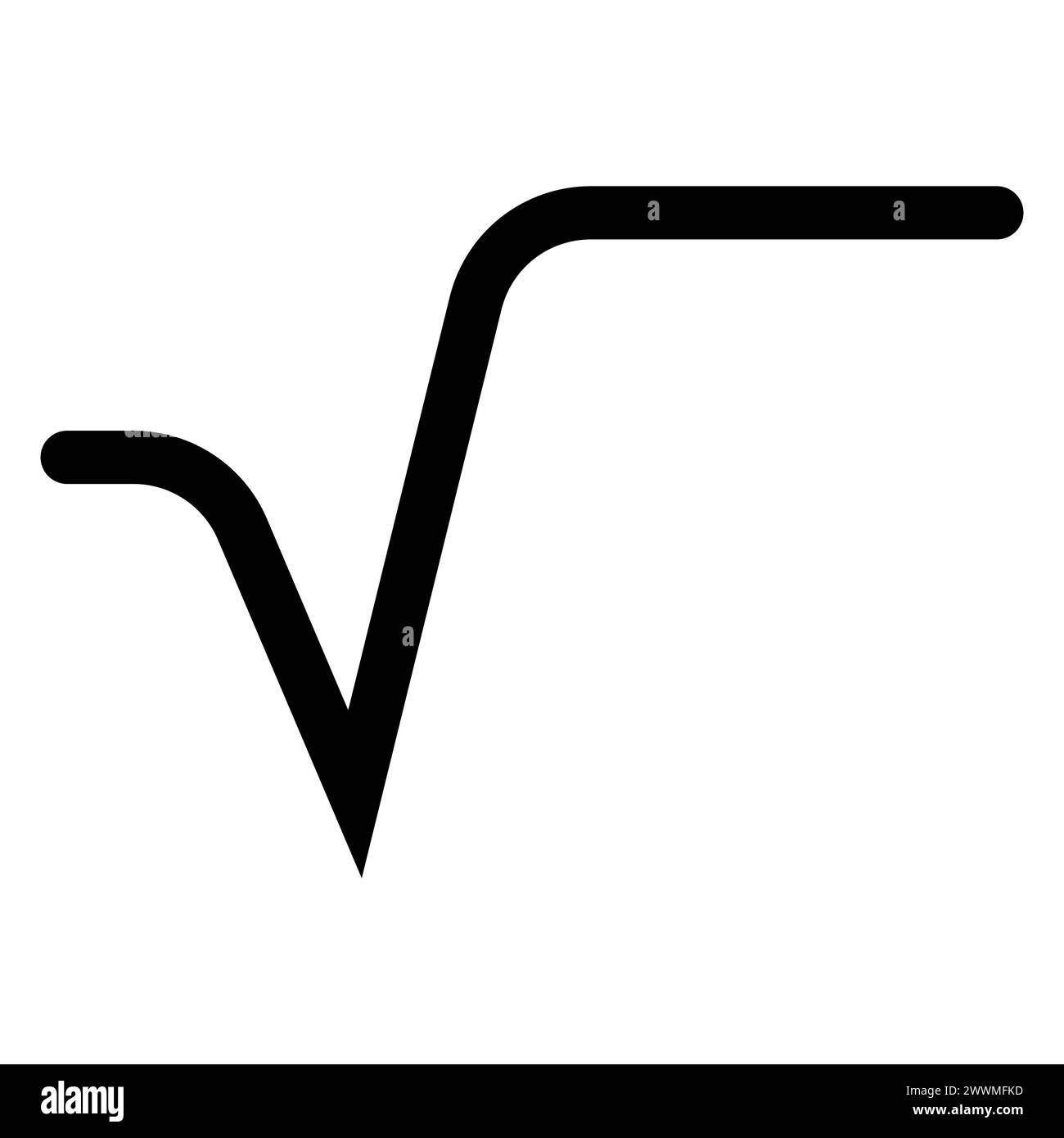 Mathematical Sign Square Root Square Root Icon For Calculations Stock