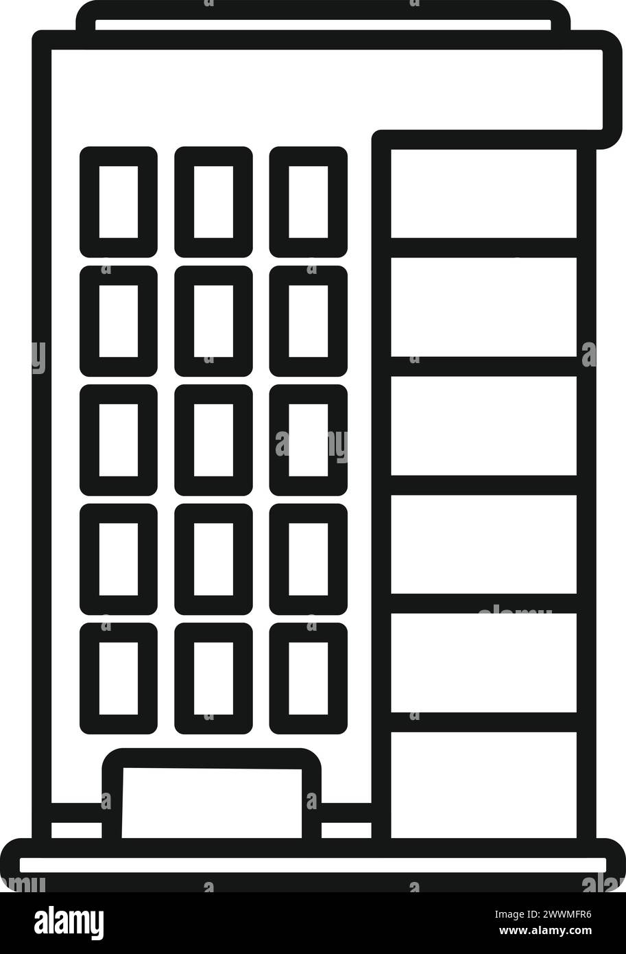 Office style multistory building icon outline vector. Medical style ...