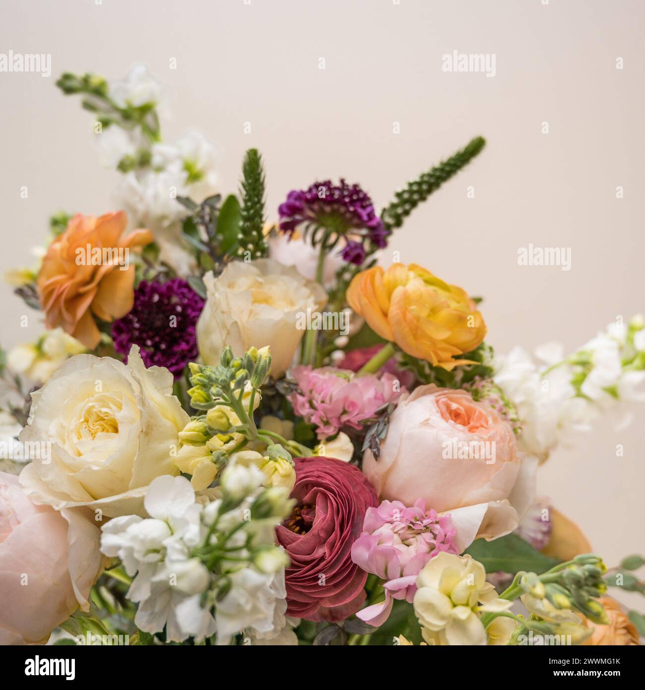 Cottage core flower arrangement in soft colors Stock Photo - Alamy