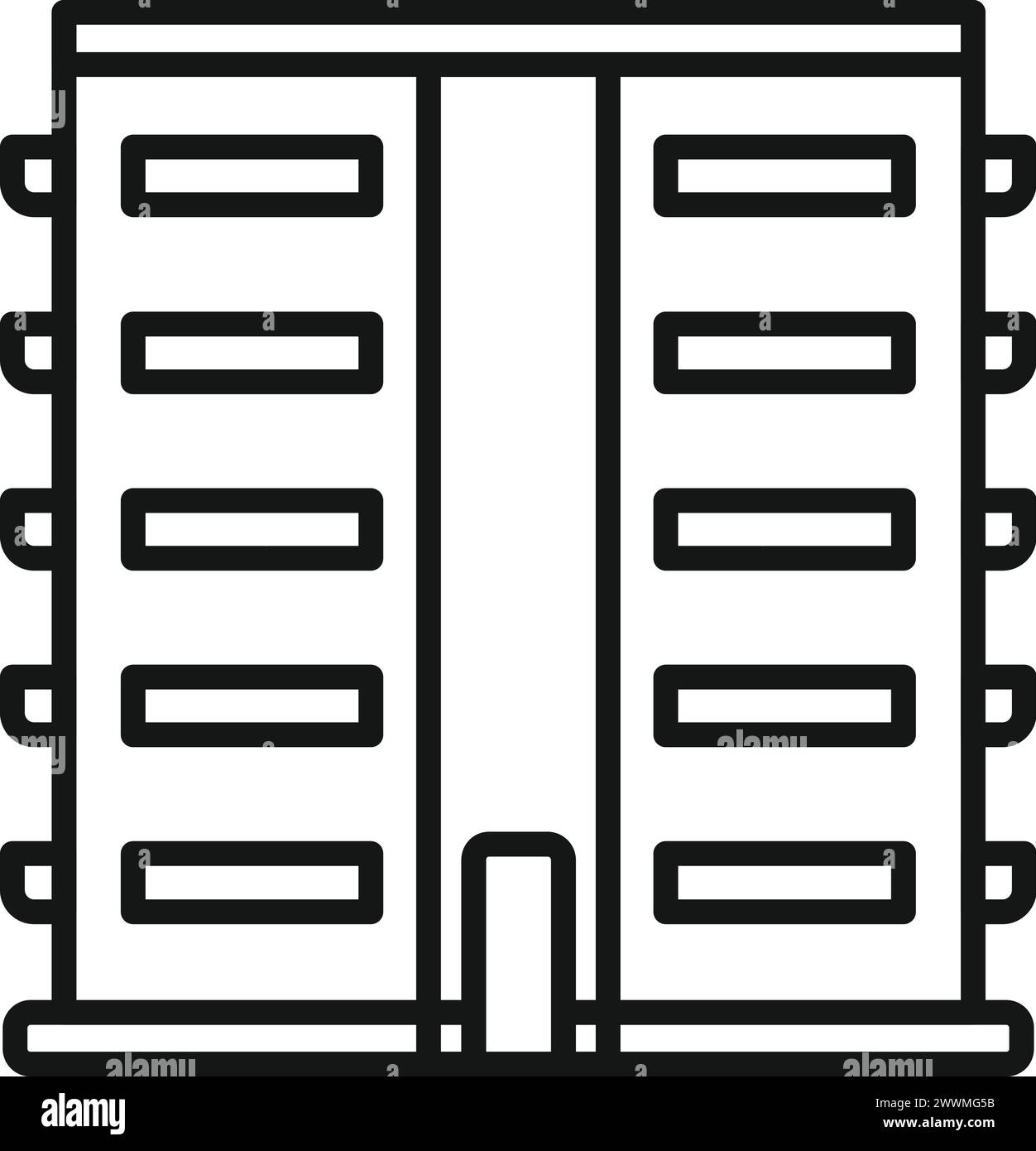Miniature multistory building icon outline vector. Exterior block ...