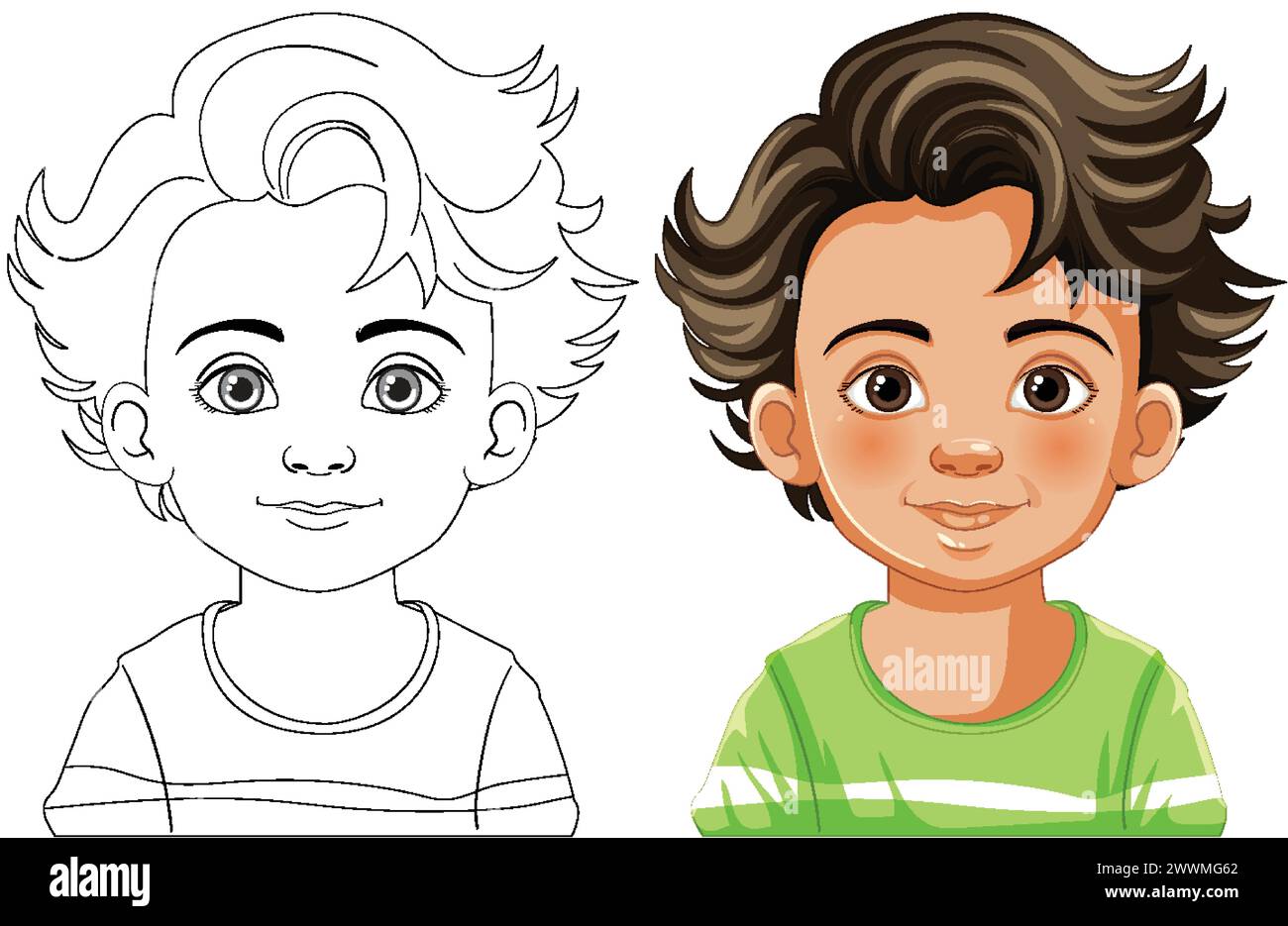 After coloring Stock Vector Images - Alamy