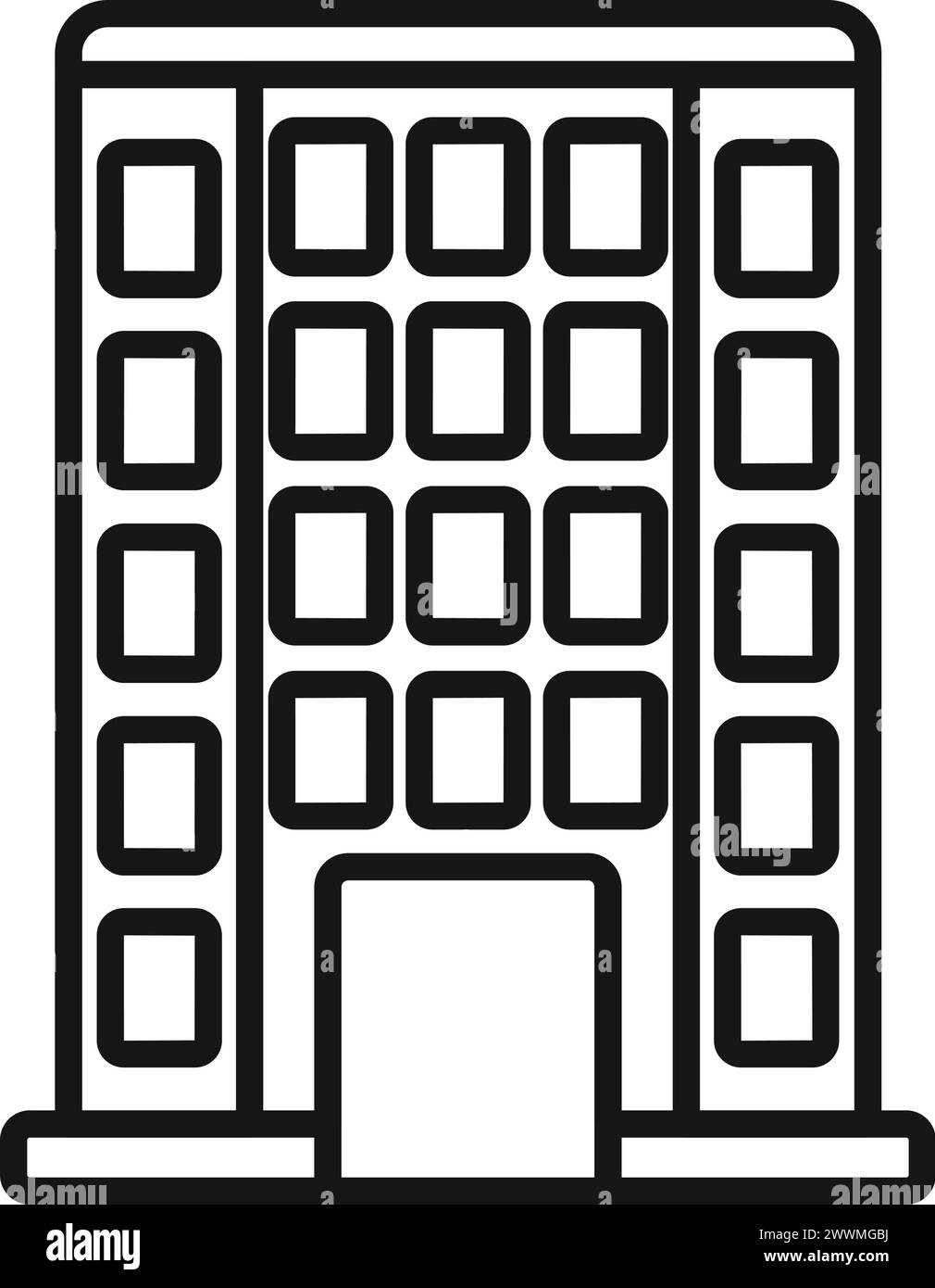 Residence town icon outline vector. City plan area. House project ...
