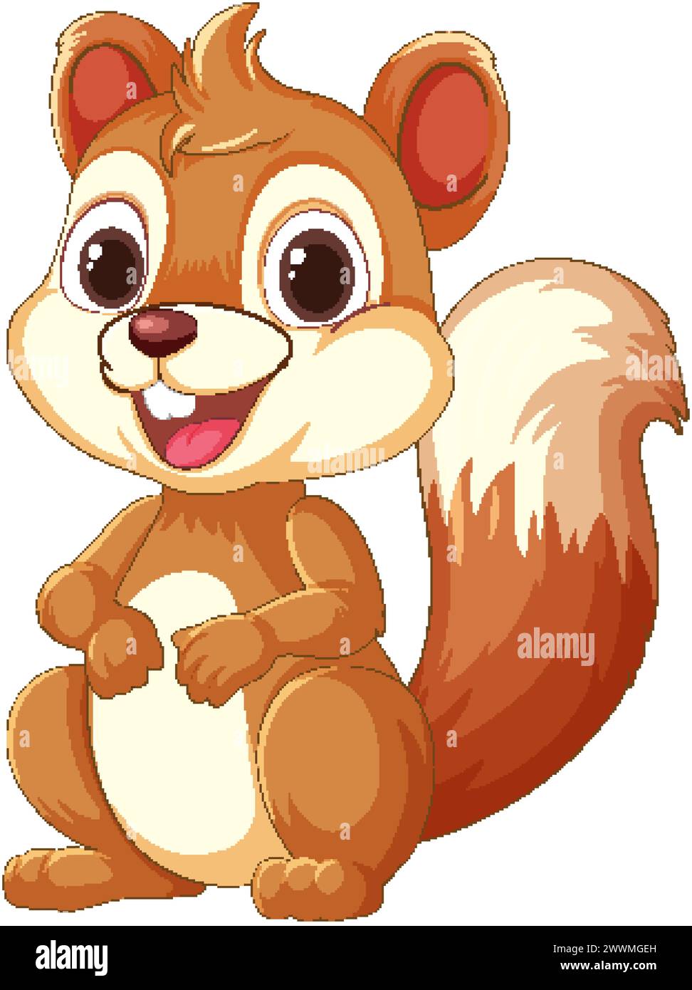 Cute, smiling squirrel in a playful pose Stock Vector Image & Art - Alamy