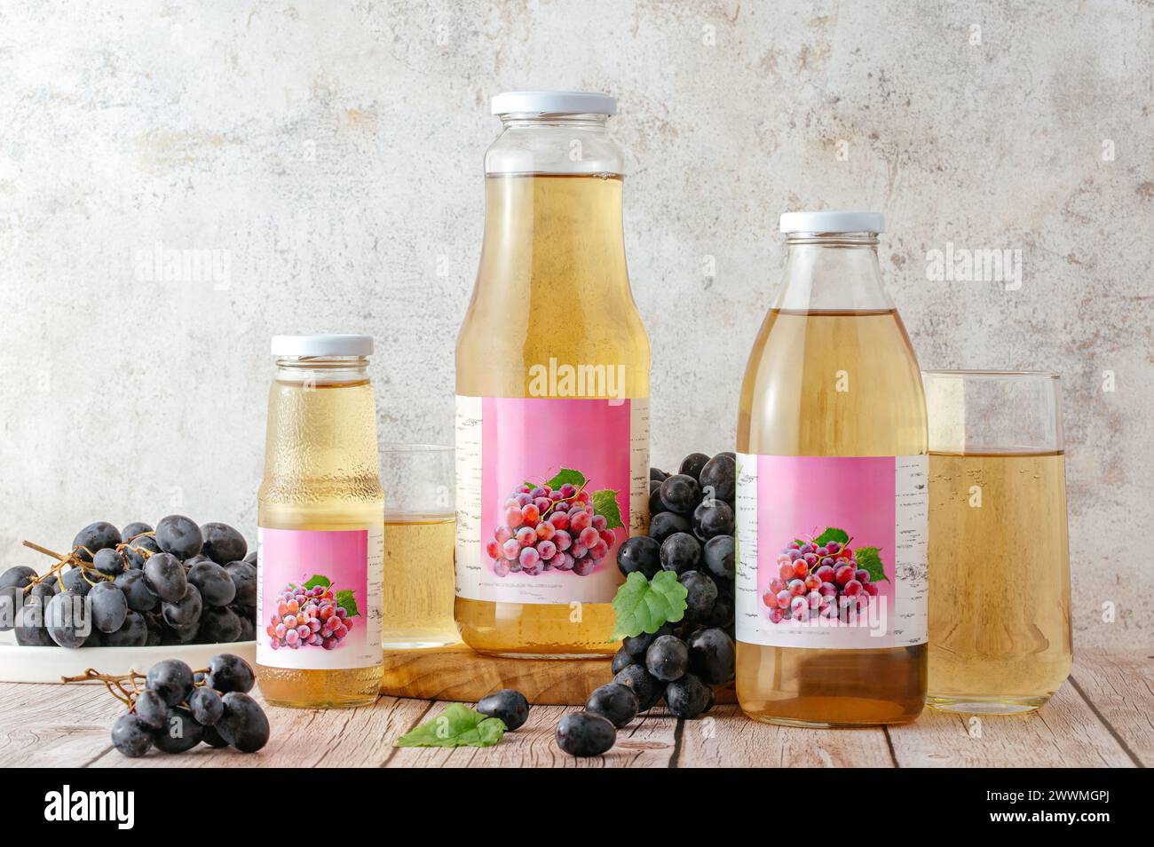 Bottle red grape fruit juice hi-res stock photography and images - Alamy